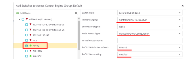 Extreme Control as External RADIUS in Cloud IQ - Extreme Networks - 87500