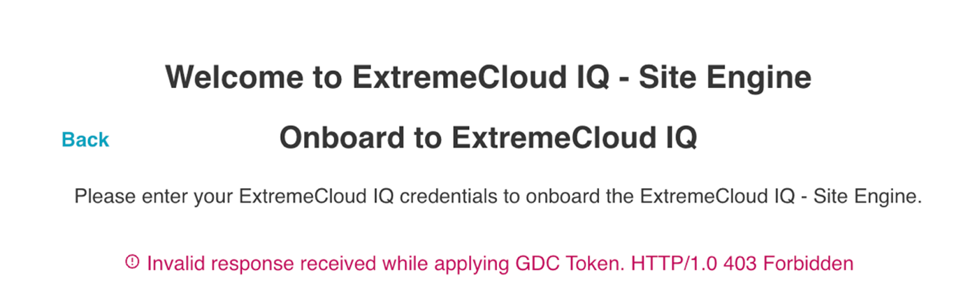 Solved: First post Site Engine error when connecting Http/... - Extreme ...